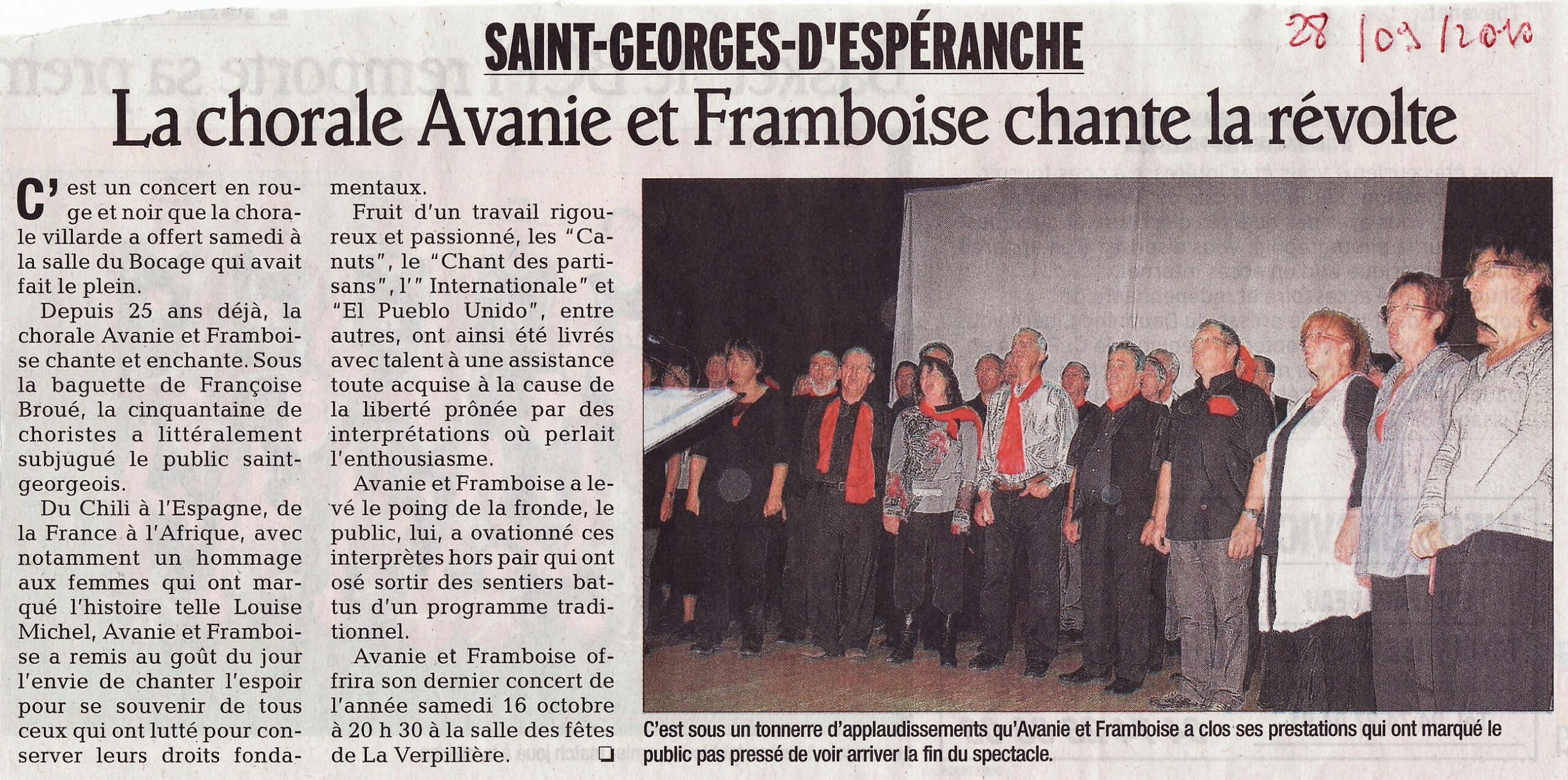 Concert à Saint Georges d'Espéranche - Avanie & Framboise